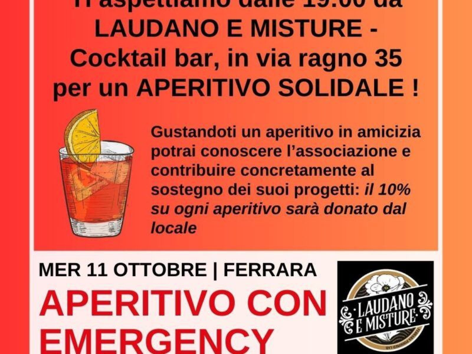 Aperitivo solidale con Emergency a Laudano e Misture - InFerrara
